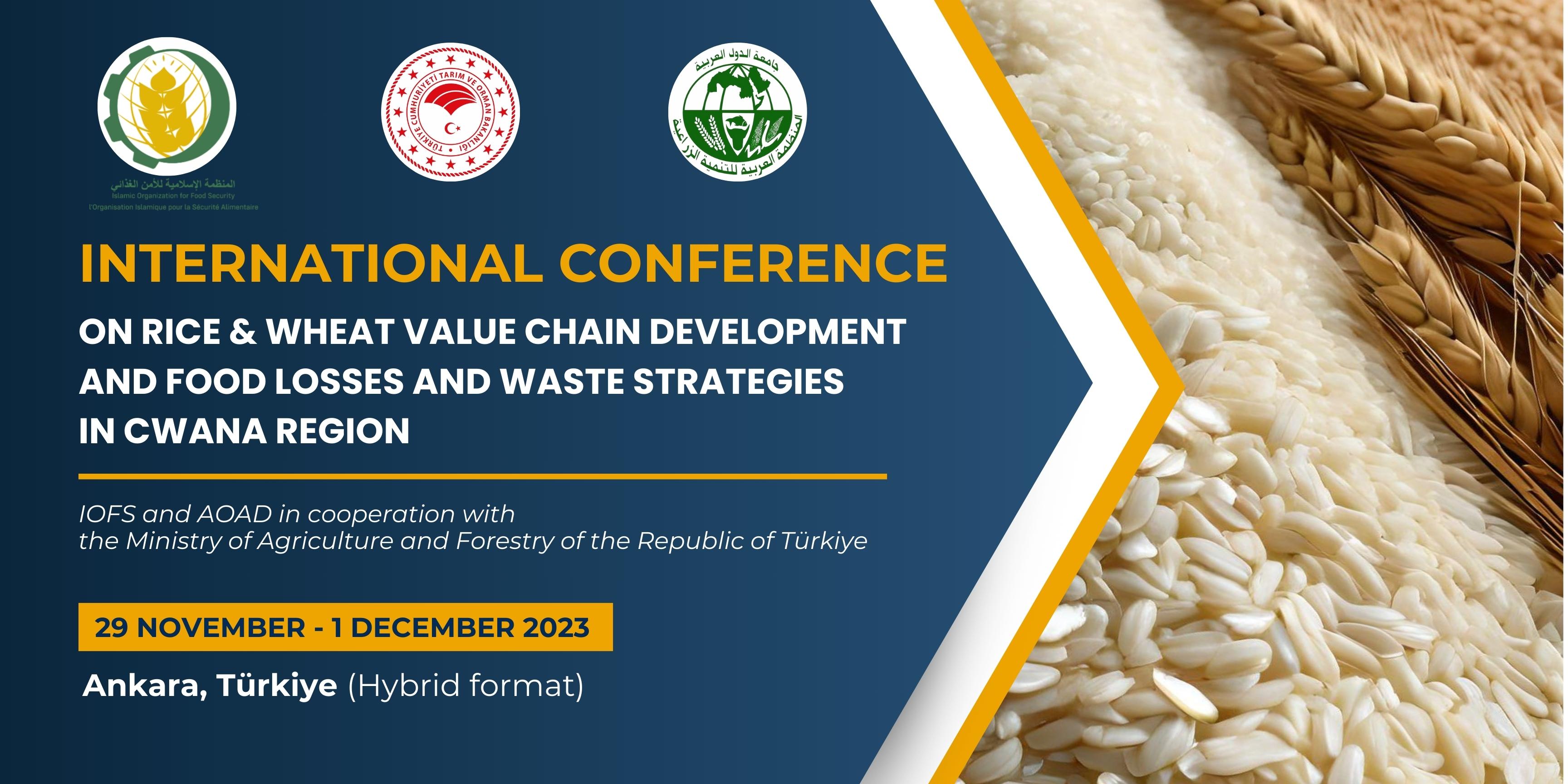 International Conference on Wheat and Rice Value Chain Development and ...
